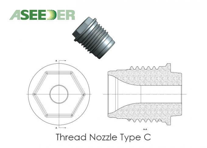High Precision Oil Spray Head Thread Nozzle Cemented Carbide Wear Parts
